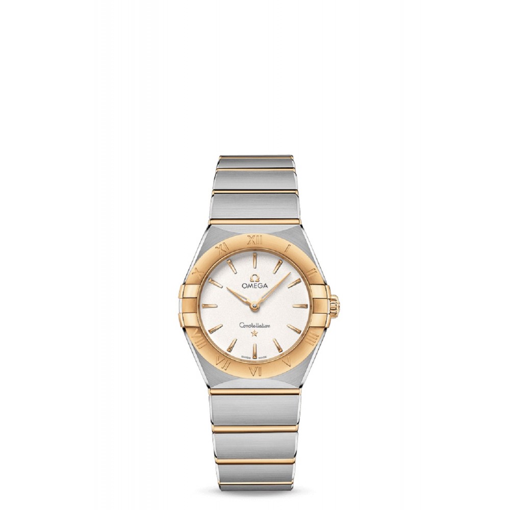 WATCH 13120W YELLOW GOLD & STEEL 28 MM CONSTELLATION OMEGA